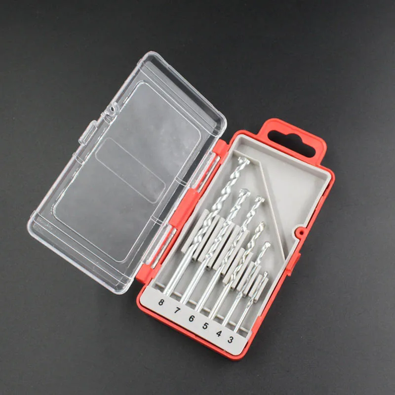 6Pcs-3mm-4mm-5mm-6mm-7mm-8mm-Diameter-Drill-Bit-Extra-Long-HSS-Straight ...