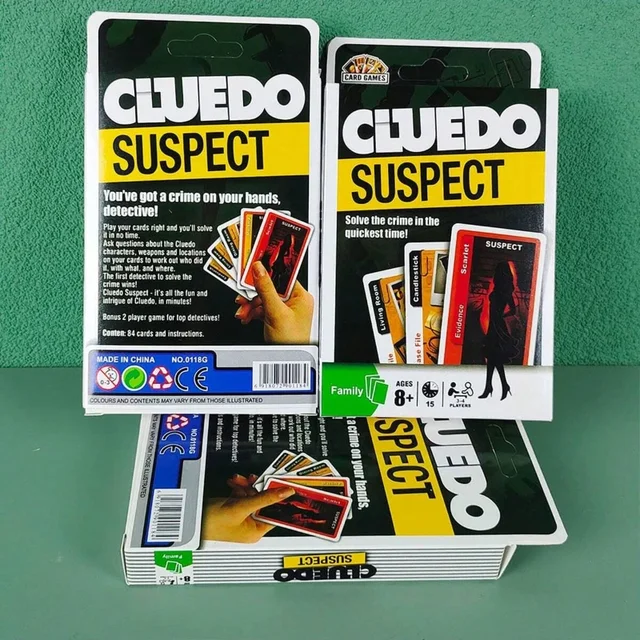 1pc “Cluedo Suspect” Fun Strategy Card Game,Party Board Games,Family ...