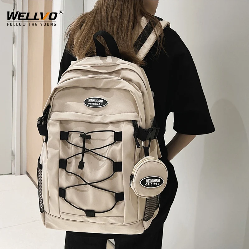 Casual-Multi-pocket-Backpack-Women-Waterproof-Large-Capacity-School-Bag ...