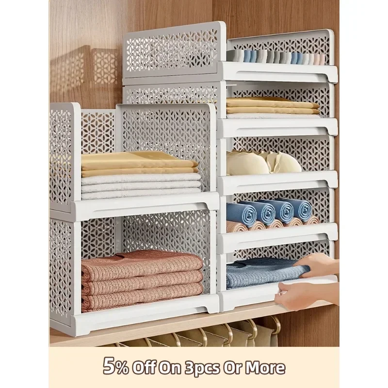 Wardrobe-Layered-Storage-Box-Folding-Clothes-Storage-Box-Drawer-Style ...