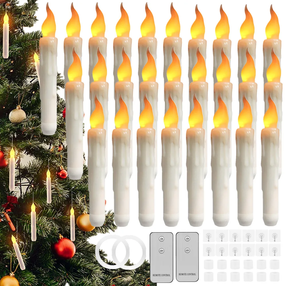 Hanging Floating Candles 6.5" Handheld Candlesticks Flickering ...