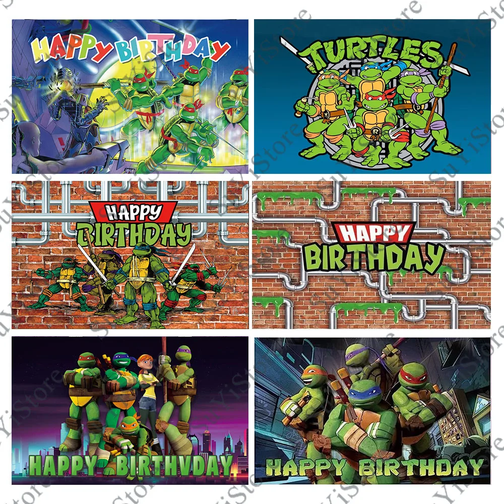 Teenage-Mutant-Ninja-Turtles-Backdrop-Cover-For-Kids-Birthday-Party ...