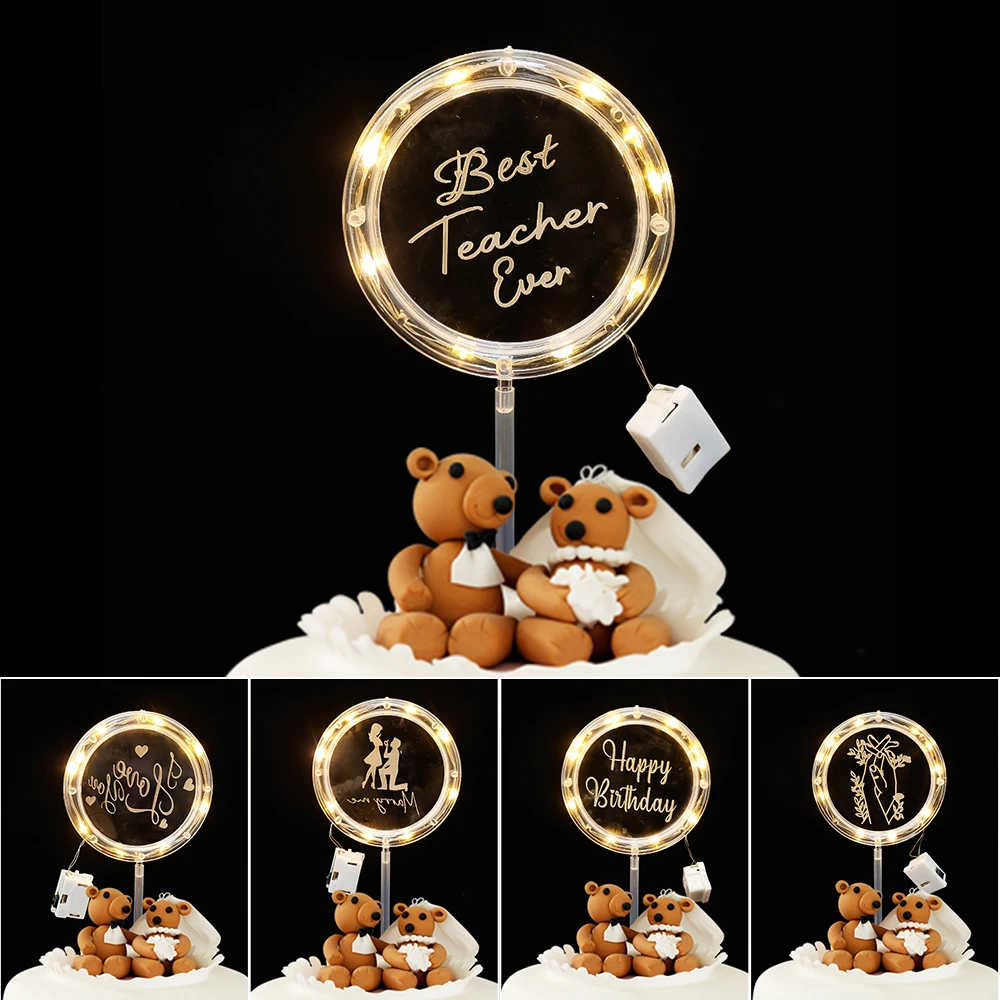 LED-Cake-Topper-Night-Light-Happy-Birthday-Acrylic-Cake-Decorating ...