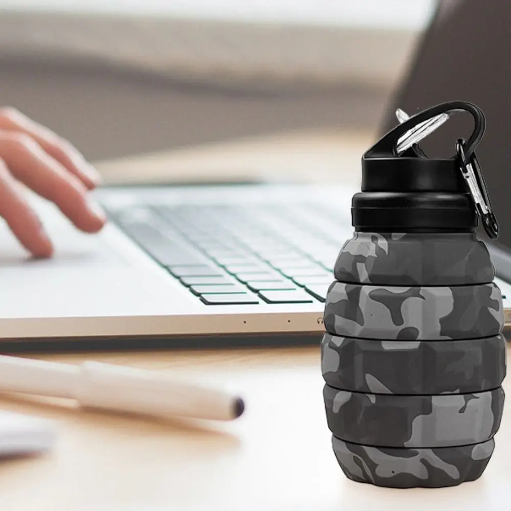 Silicone-Retractable-Grenade-Water-Bottle-580ML-Foldable-Sports-Water ...