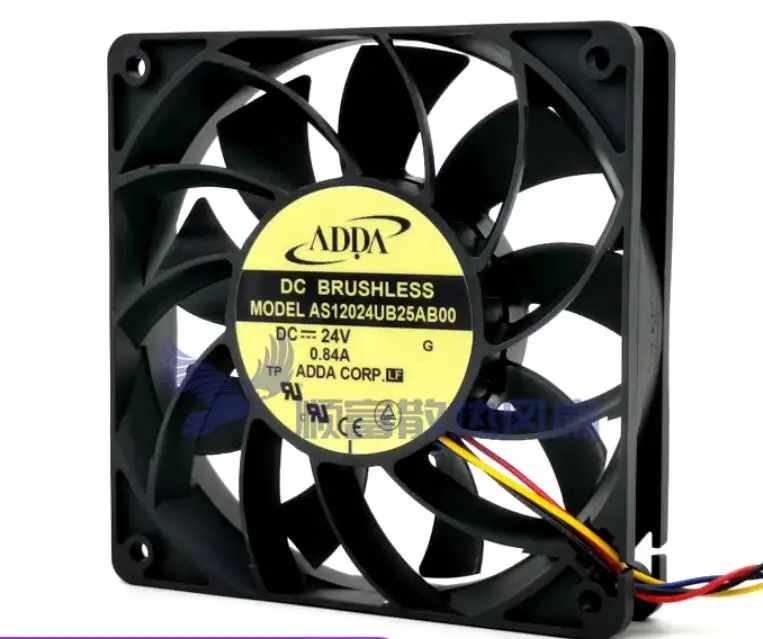 ADDA AS12024UB25AB00 DC 24V 0.84A 120x120x25mm 4-Wire Server Cooling ...