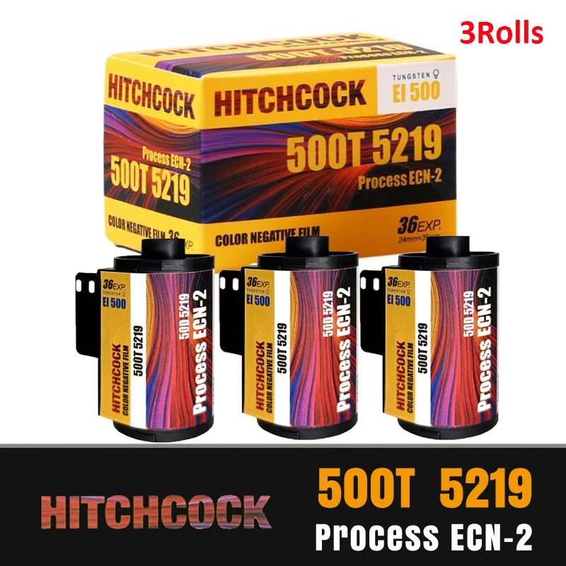 3 Rolls Hitchcock 500T 5219 Negatieve 135 Film 36EXP/Roll ECN 2 Kodak ...