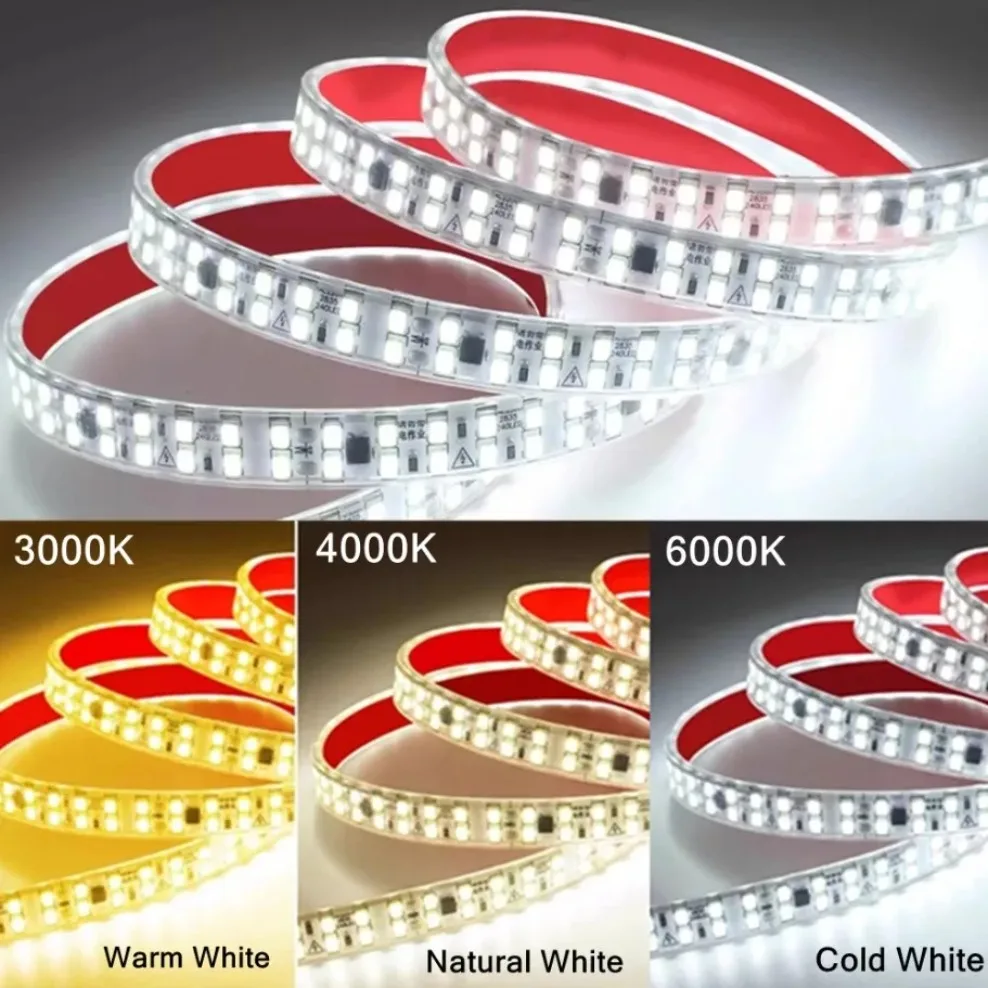 240LEDs/M 12MM Width SMD 2835 LED Strip IP68 Waterproof Warm/Neutral ...