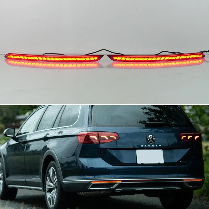 Car LED Rear Reflector For Volkswagen VW Passat B8 2019 2020 2021 2022 ...