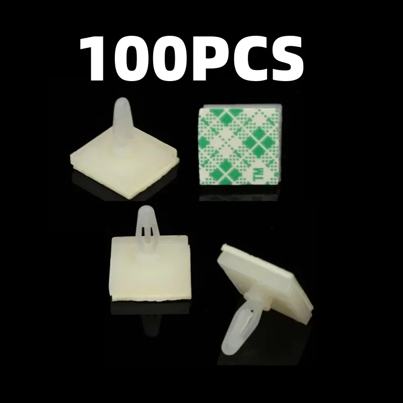 100pcs HC-5 Nylon Plastic Stick Fixed Clip PCB Spacer Standoff Locking ...