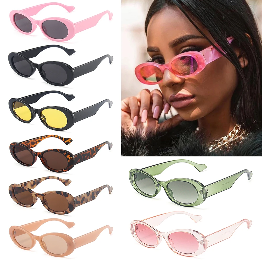 Gafas de sol ovaladas pequeñas para mujer, lentes de sol de moda de ...