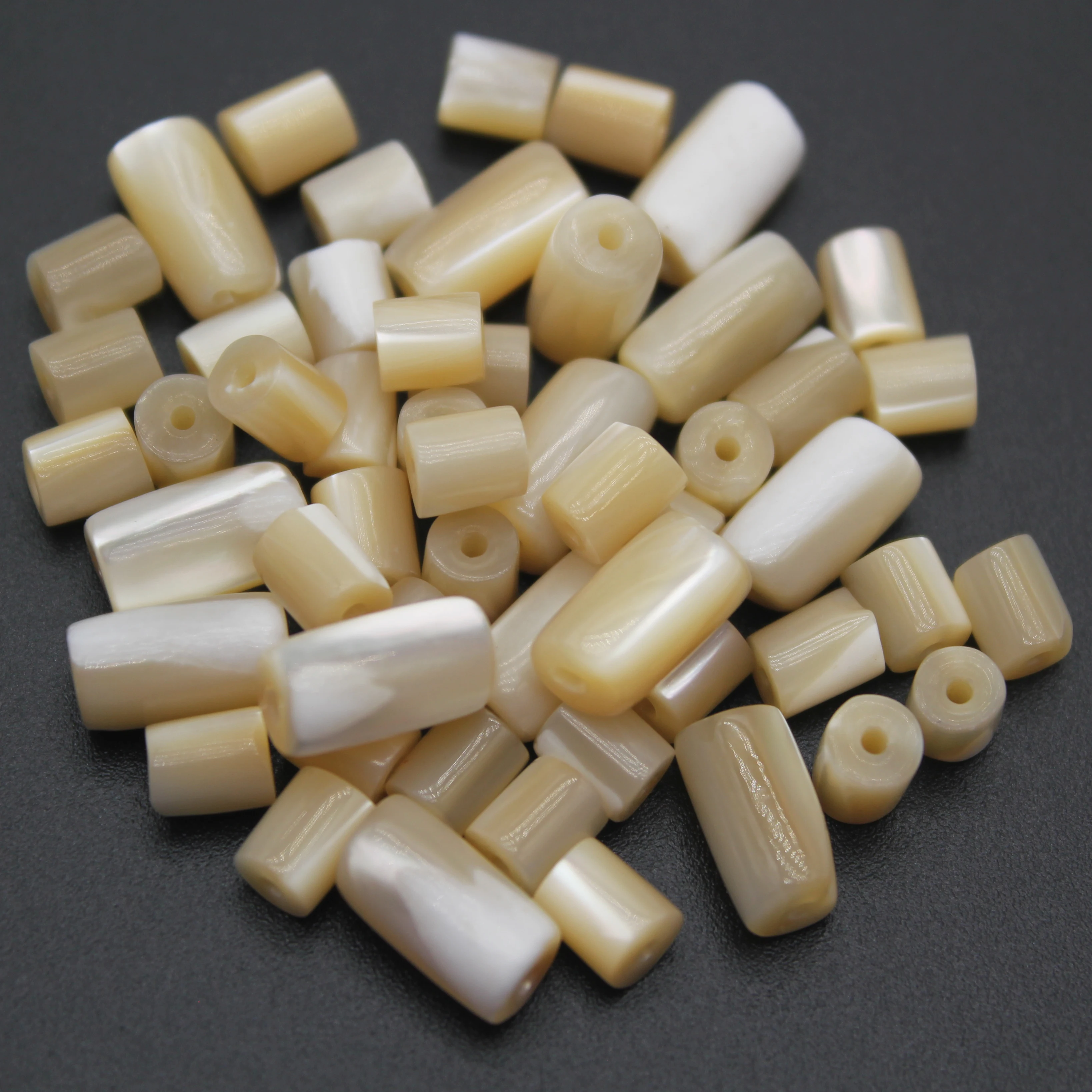 Natural-Horseshoe-Snail-Shell-Straight-Pipe-Beads-Loose-Spacer-Bead-For ...