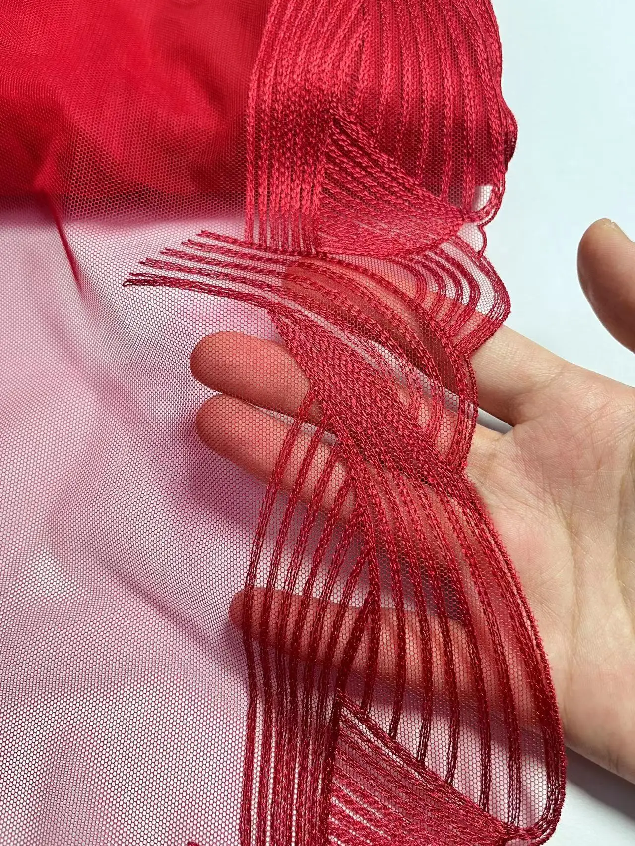 40-Yards-Red-Embroidery-Lace-Fabric-Trim-Ribbons-Fabric-DIY-Sewing ...