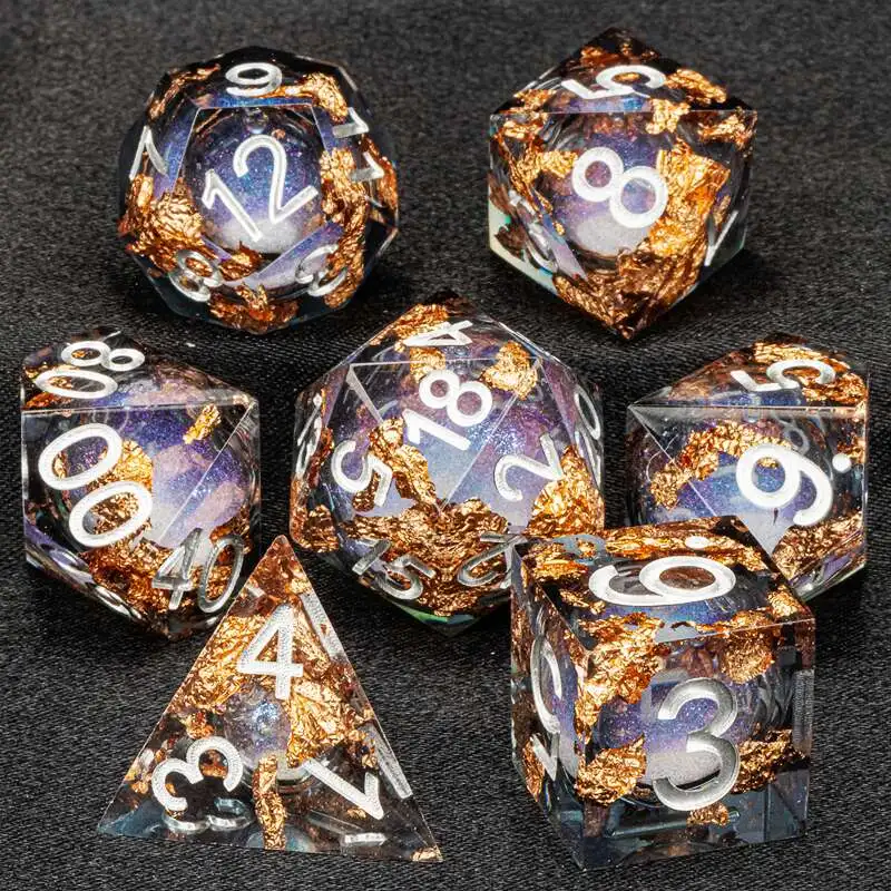 7-Dice-Set-Dnd-Resin-Dice-For-Dungeons-and-DragonsResin-sharp-edge-dice ...