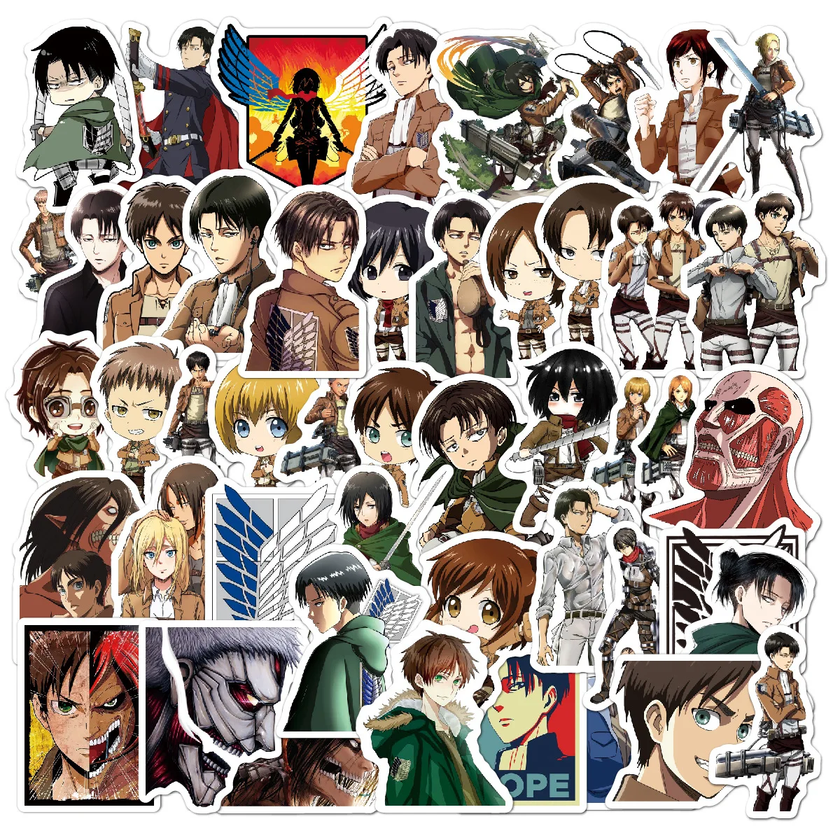 Pegatinas-mezcladas-de-Anime-de-50-piezas-calcoman-as-impermeables-de ...