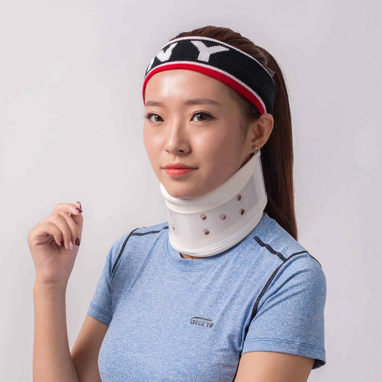 HKJD-Neck-Support-Brace-Rigid-Plastic-Cervical-Collar-Height-Adjustable ...