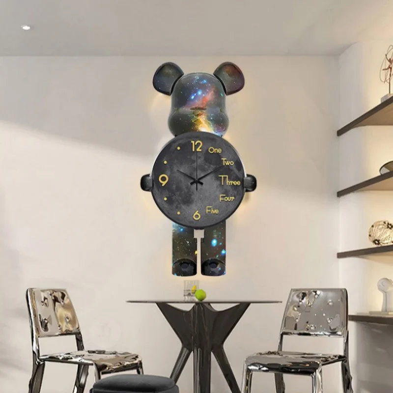 Aesthetic-Bear-Wall-Clocks-Unique-Violent-Bear-Watch-Fashion-Silent-Wall-clock-Luxury-Living ...