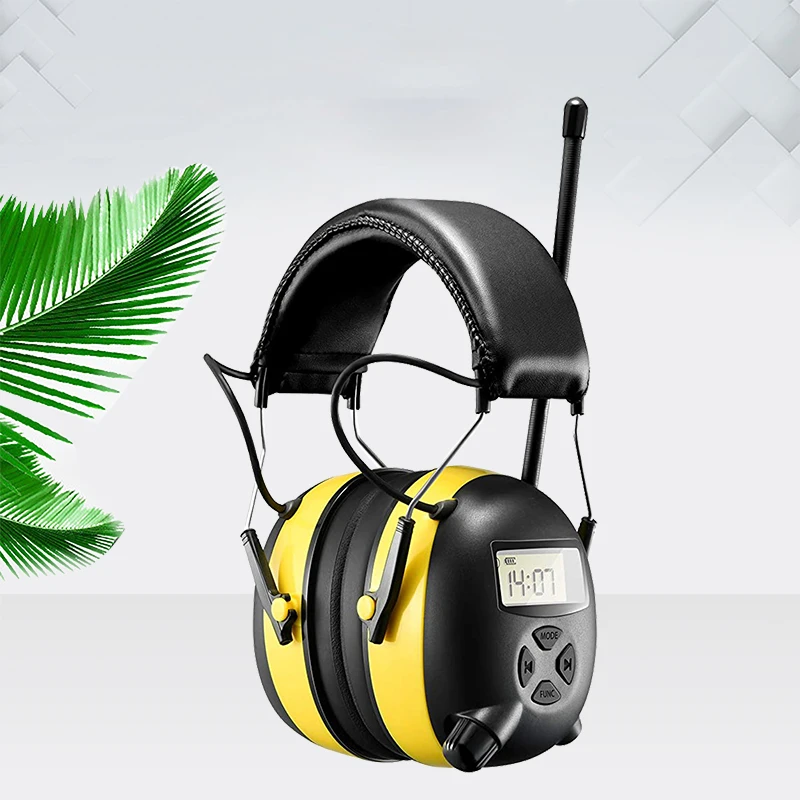 NRR 30dB MP3 AM FM Radio Hearing Protection Ear Muffs Electronic Ear Protector Noise Reduction ...