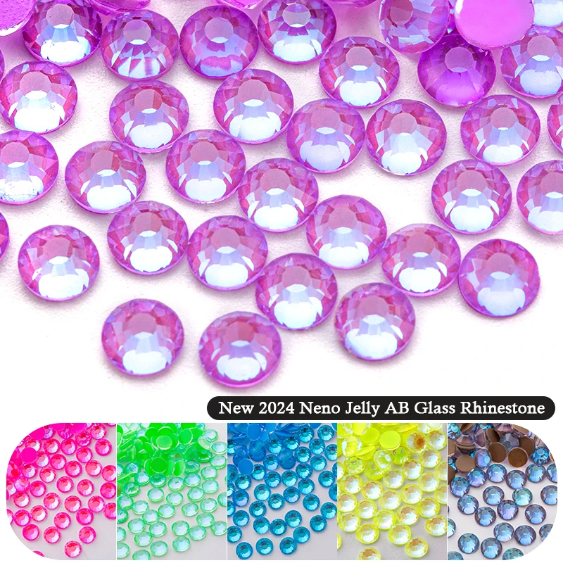 QIAO-New-Neon-Rhinestones-Glitter-Fluorescence-Crystal-SS6-SS30-Glass ...