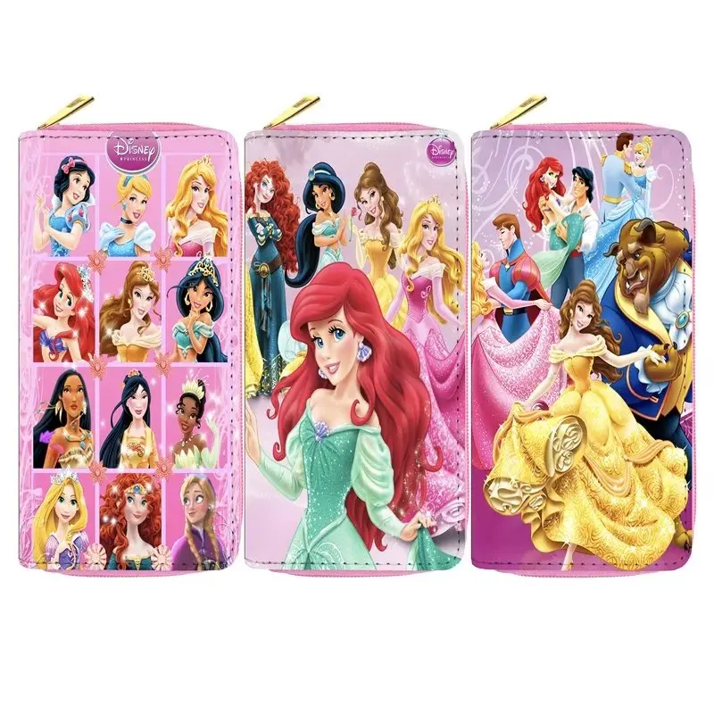 Disney Beauty and the Beast & Princess Girls PU Long Wallet ...