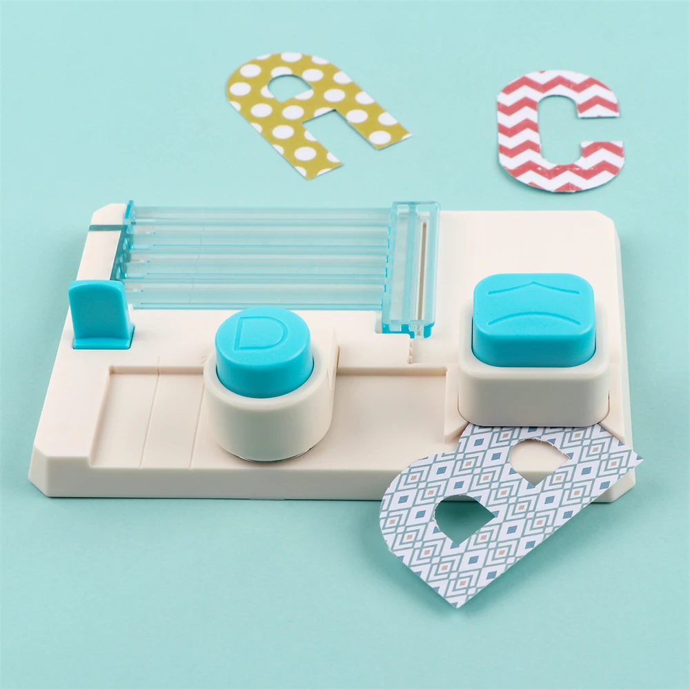 1 Set Mini Alphabet Punch Board, 6x4.25inch Paper Hole Punches for DIY ...
