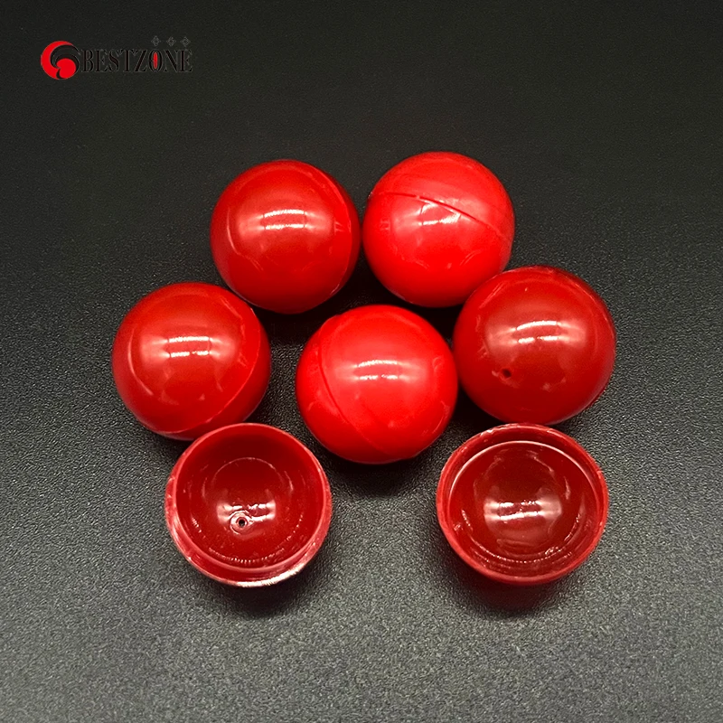100Pcs/Lot 1.1Inch D28MM Toy Capsules Plastic PS Red Round Surprise ...