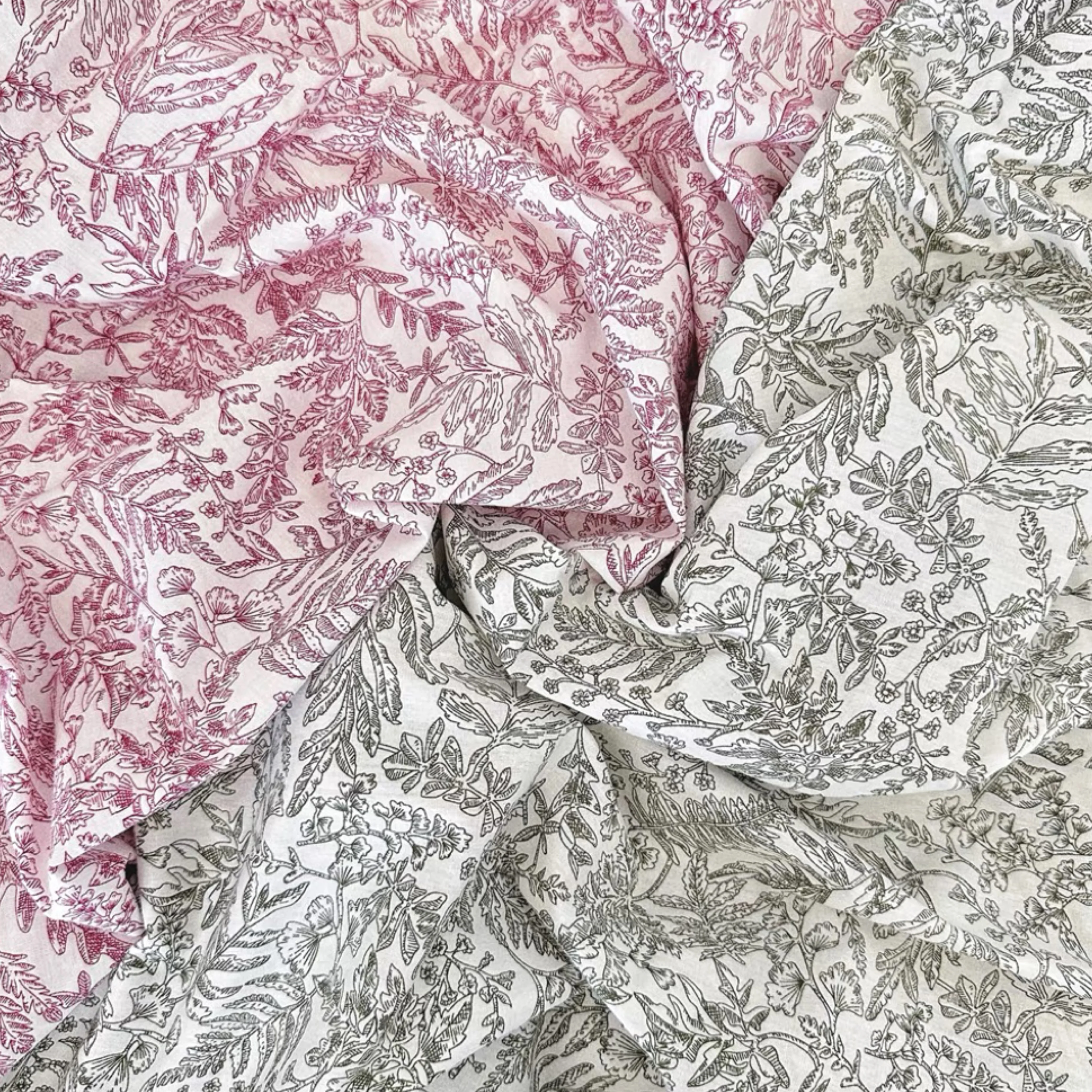 Montgomery Pink Green High Quality Liberty 100% Cotton Poplin Printed ...