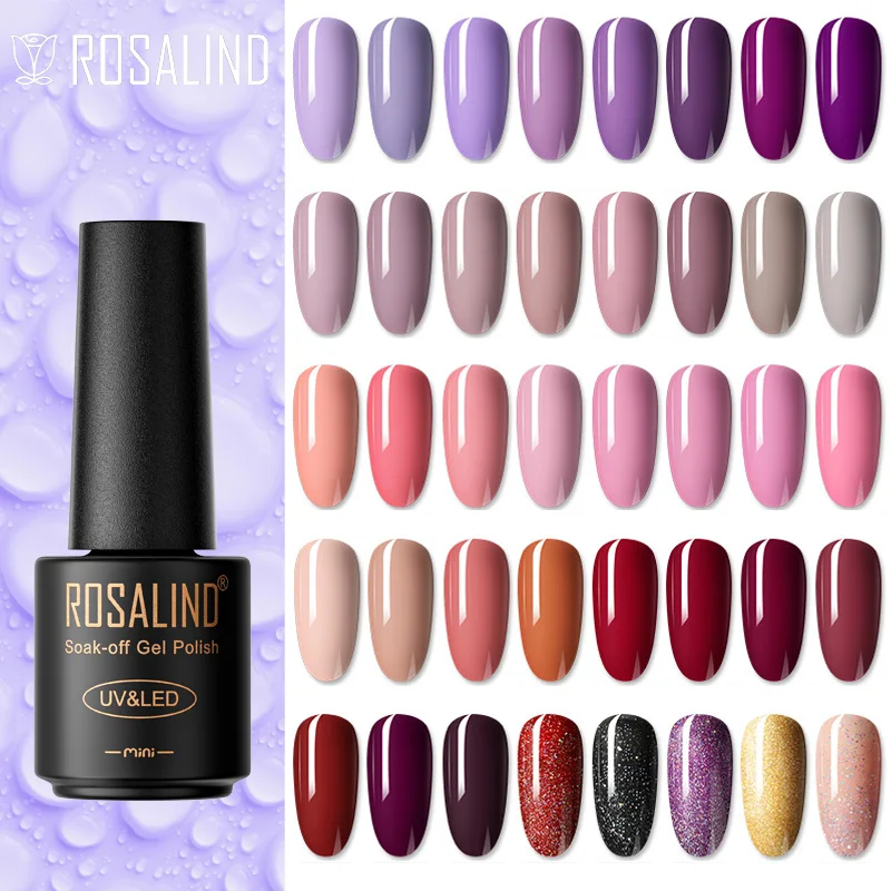 ROSALIND-Gel-Nail-Polish-80-Colors-Semi-Permanent-Hybrid-Varnishes ...