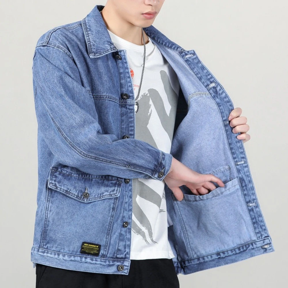 Denim Jacket Mens Large Sizes | Denim Jacket Men Fall | Denim Jacket ...