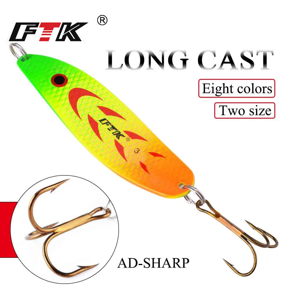 FTK-Metal-Vib-Leech-Spinners-Spoon-Lures-18g-27g-Artificial-Bait-With ...