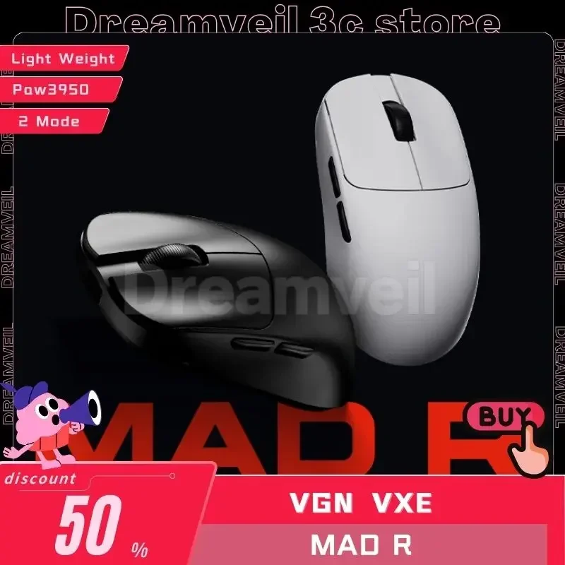 VGN-Mad-R-Major-Wireless-Gaming-Mouse-2-Mode-Mouse-Paw3950-FPS-8K ...