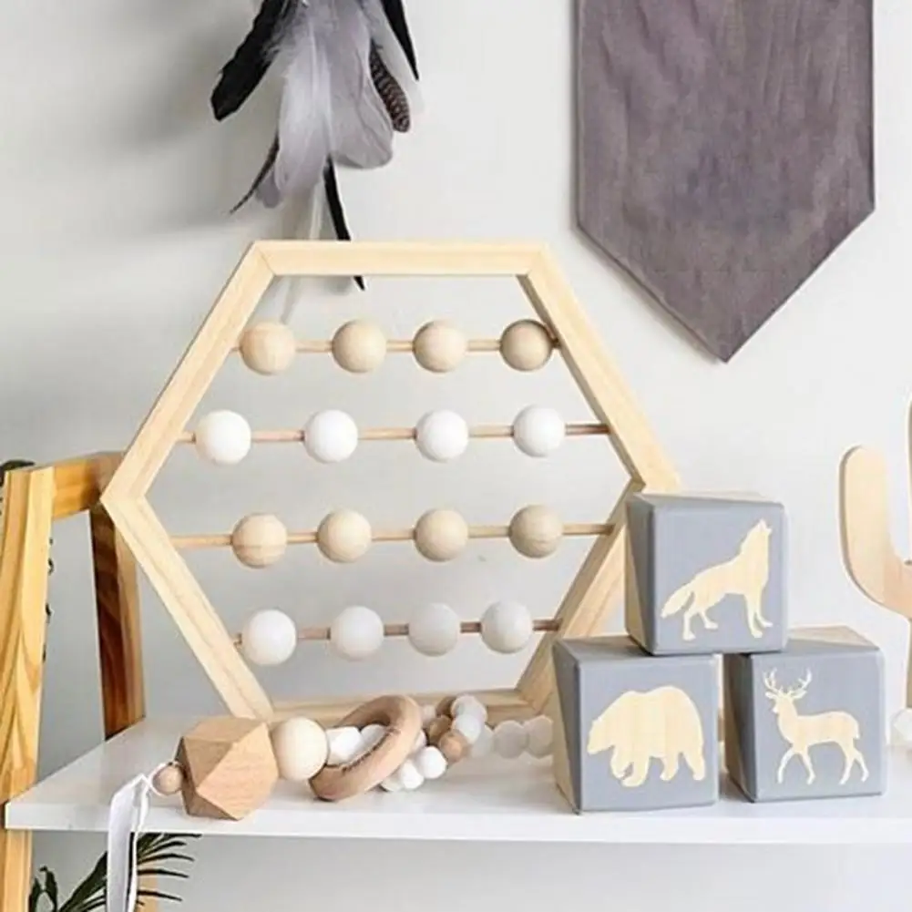 Hexagon-Shape-Fine-Workmanship-Preschool-Learning-Abacus-Toy-for ...