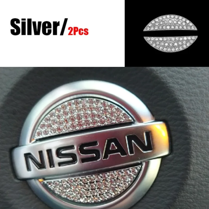 Car Steering Wheel Center Diamond Decal Sticker for Nissan Emblem ...