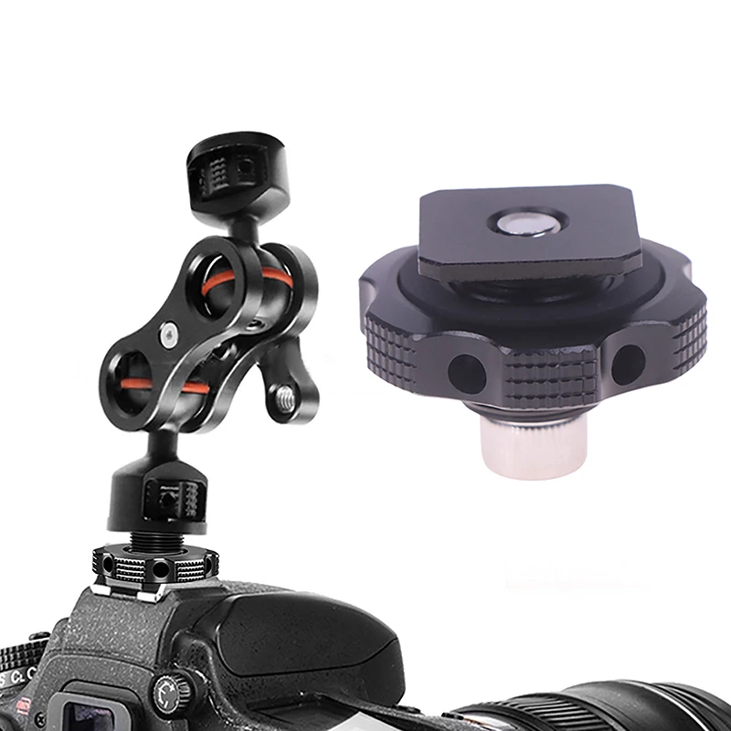 Universal Hot Shoe Adapter with 3/8" & 1/4" Threads - Multi-Mount for ...