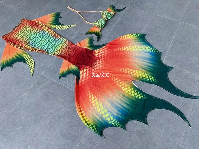 HD Printing Adults Big Mermaid Tail Skin Swimming Dress For Cosplay ...