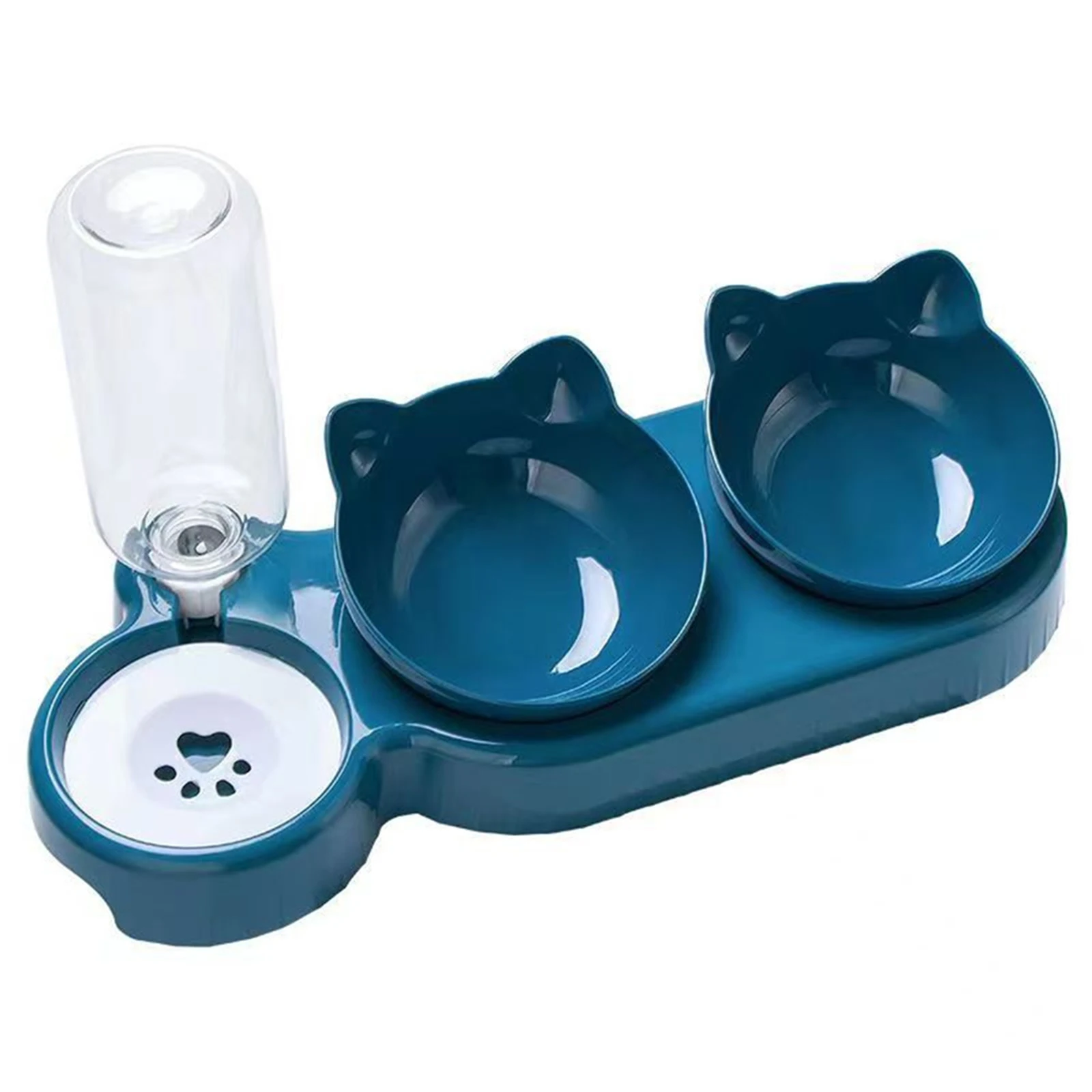 Pet-Cat-Bowl-Automatic-Feeder-Water-Dispenser-Dog-Cat-Food-Bowl-With ...