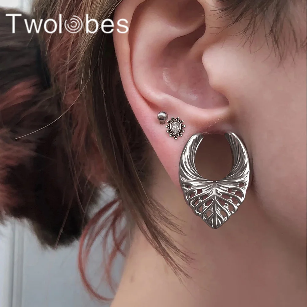 Twolobes-2PCS-Skeleton-Punk-Ear-Saddles-Gauges-Plugs-Expander ...