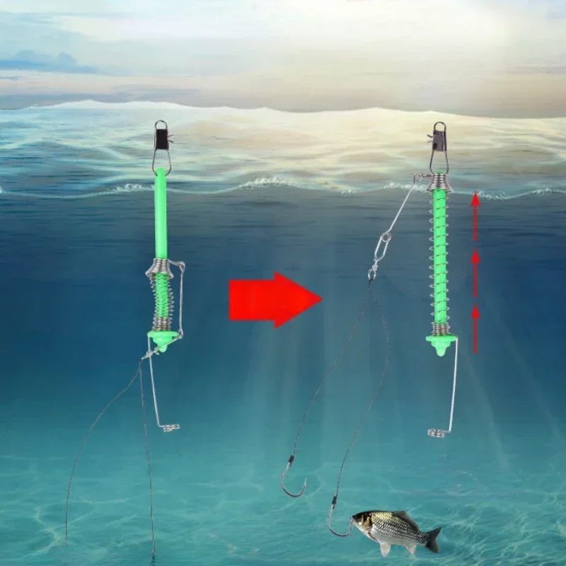 Automatic-Fishing-Hook-Trigger-Fishing-Pole-Fixing-Spring-Fishhook-Bait ...