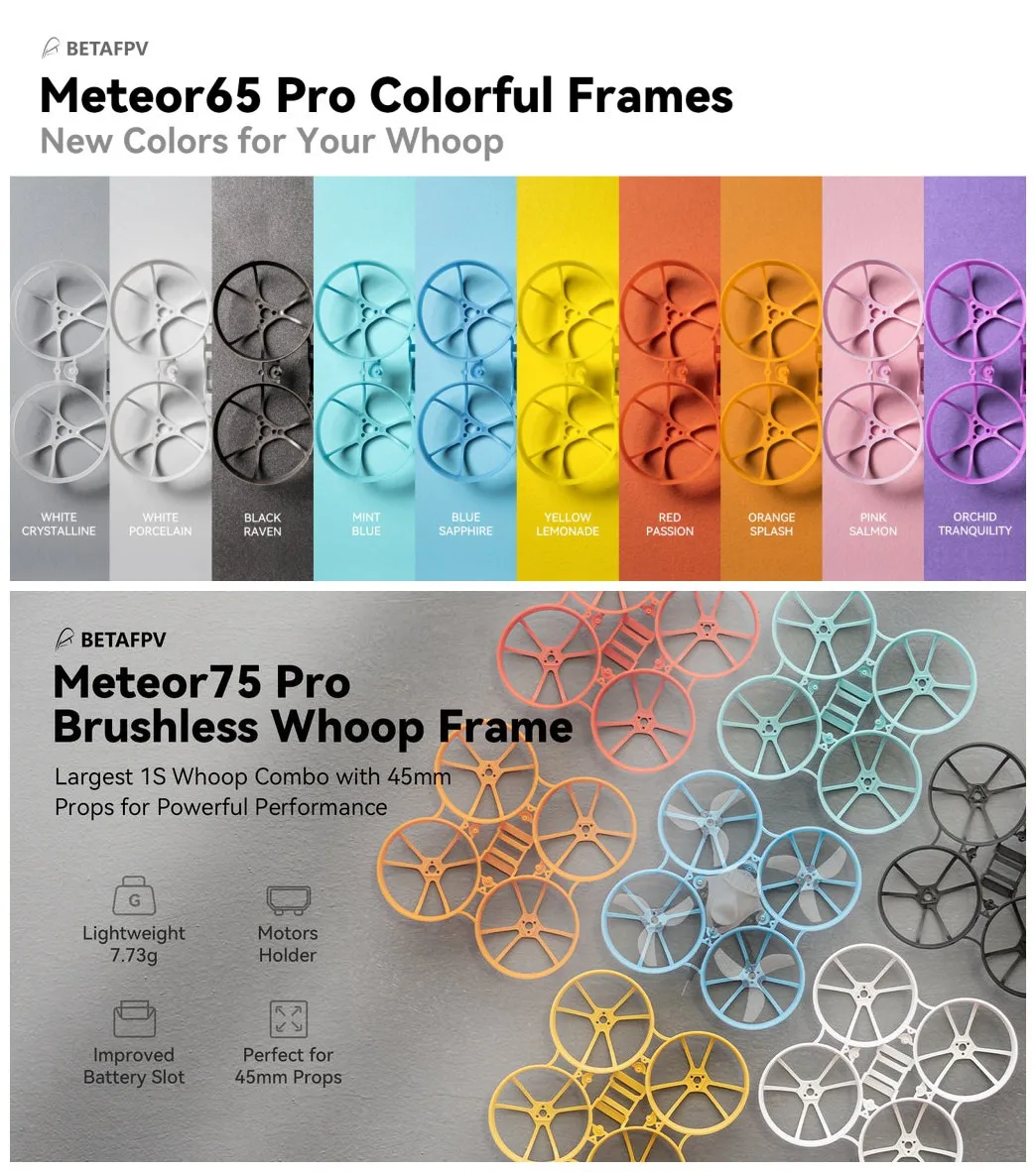 BETAFPV-Meteor65-Pro-65mm-Meteor75-Pro-75mm-Frame-Kit-Random-Color-for ...
