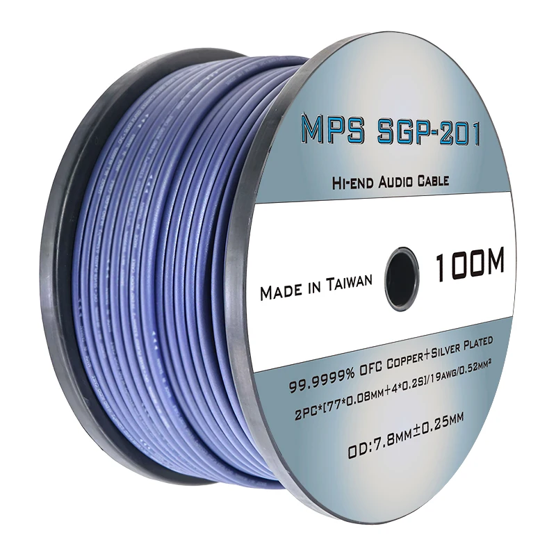 HiFi MPS SGP-201 99.9999%OFC+Silver Plated Audio wire RCA audio cable ...