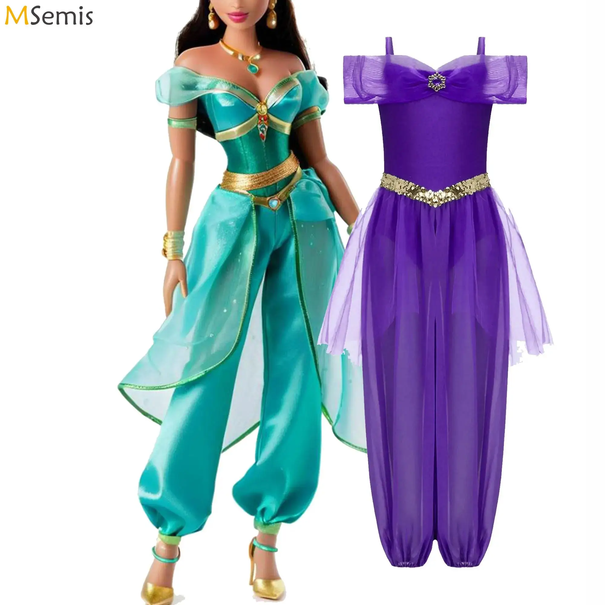 Halloween Arabian Princess Costume Rhinestone Sequin Belly Dance ...