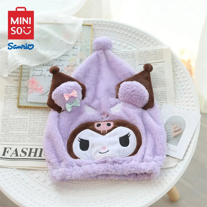 MINISO-Sanrio-Cartoon-Hair-Drying-Cap-Kuromi-Absorbent-Quick-drying ...