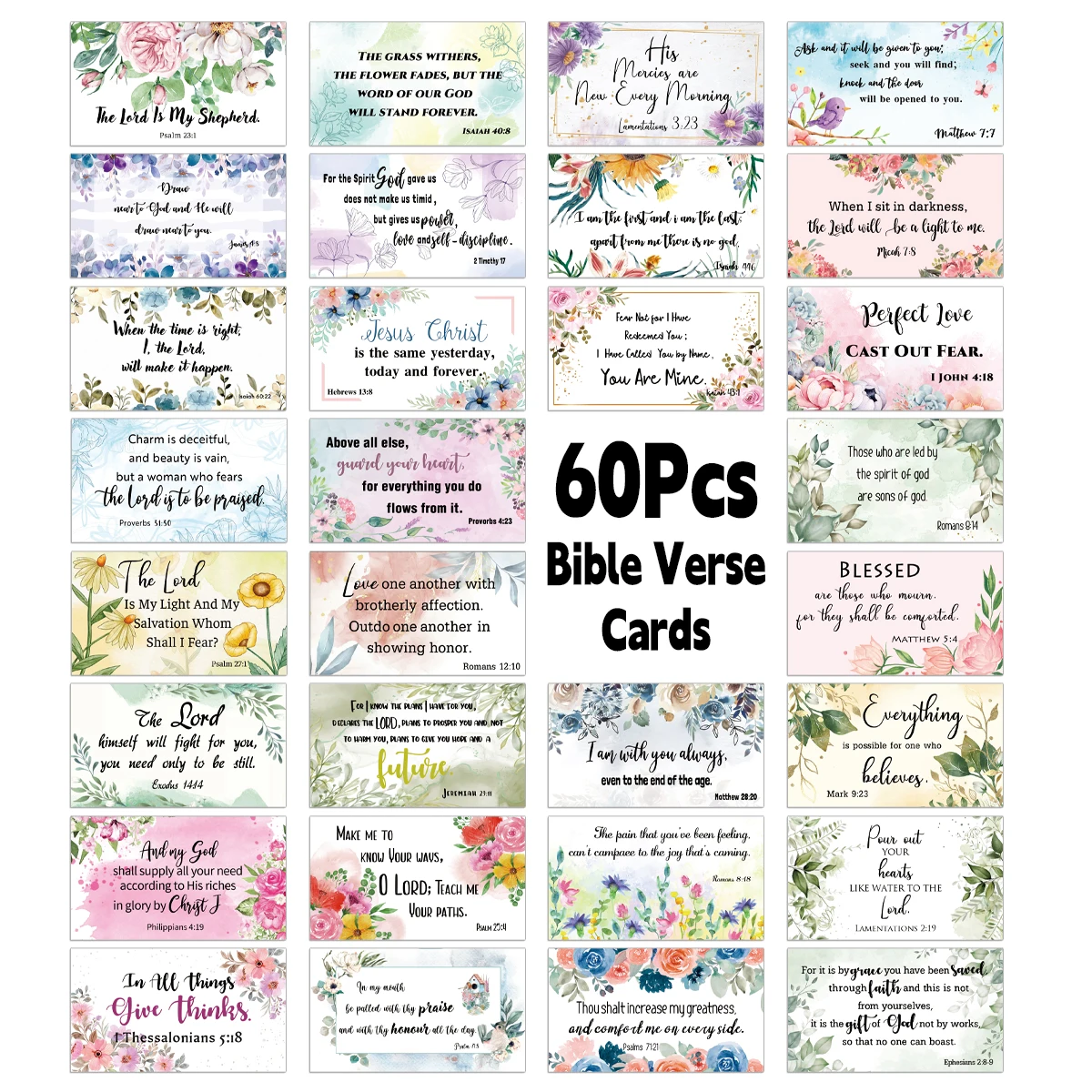 60PCS-Inspirational-Prayer-Cards-for-Women-with-Assorted-Bible-Verses ...
