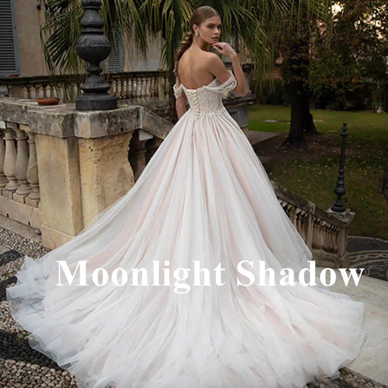 Moonlight-Shadow-vestido-de-novia-con-hombros-descubiertos-traje-de ...