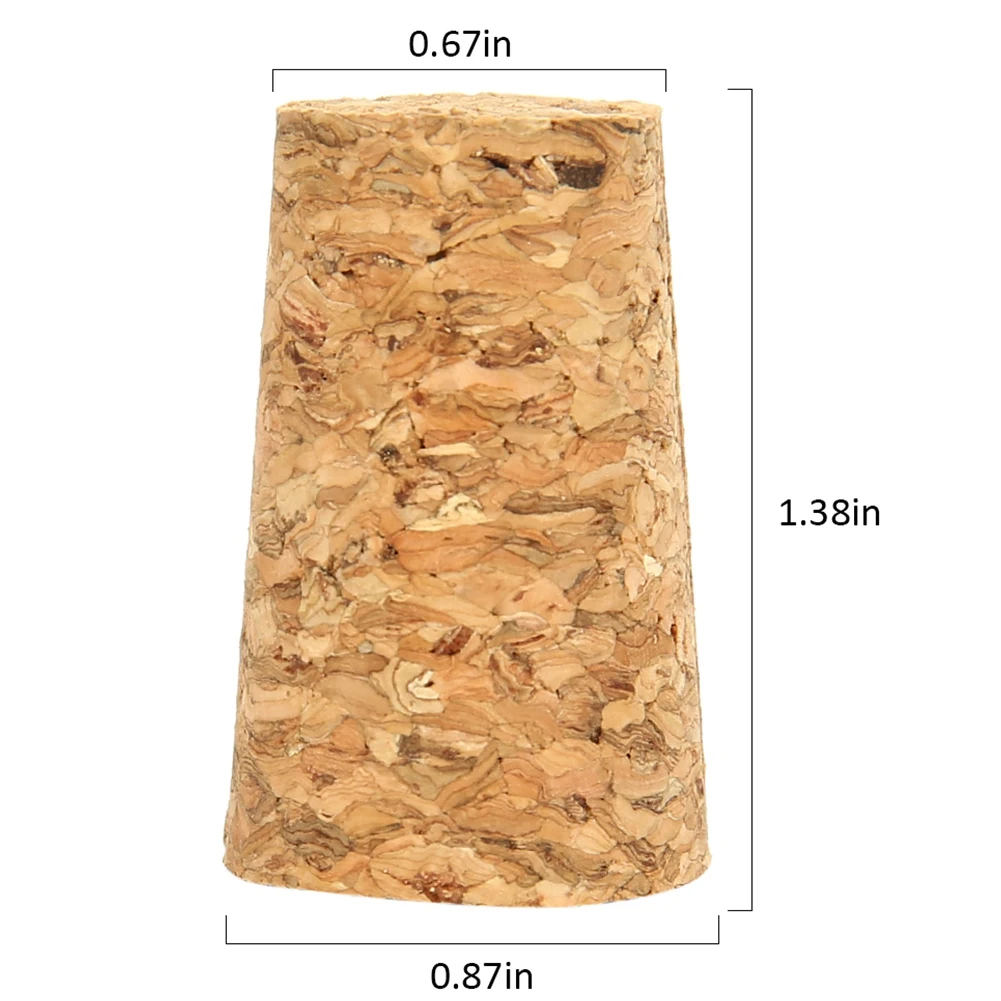 100Pcs Tapered Wine Cork Reusable Wood Corks Creative Portable Sealing ...