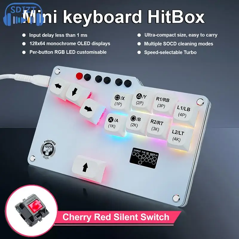 Mini-Hitbox-Fighting-Box-Controller-Arcade-Stick-Teclado-do-jogo-RGB ...