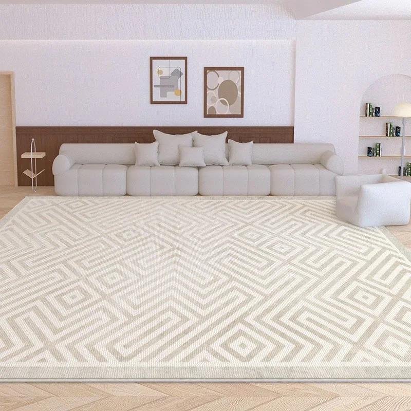 Cream-Striped-Carpet-Geometric-Luxury-Decoration-Living-Room-Carpets ...