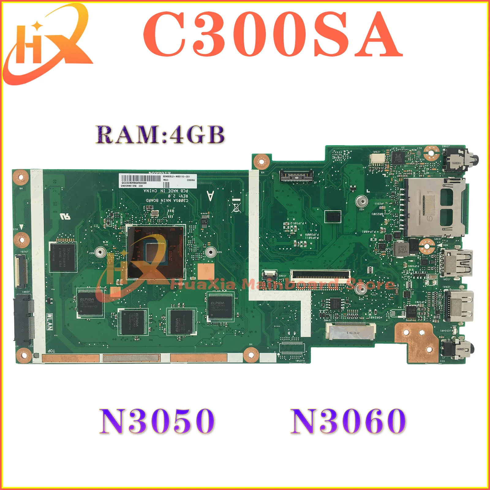 Notebook-Mainboard-For-ASUS-Chromebook-C300-C300S-C300SA-Laptop ...