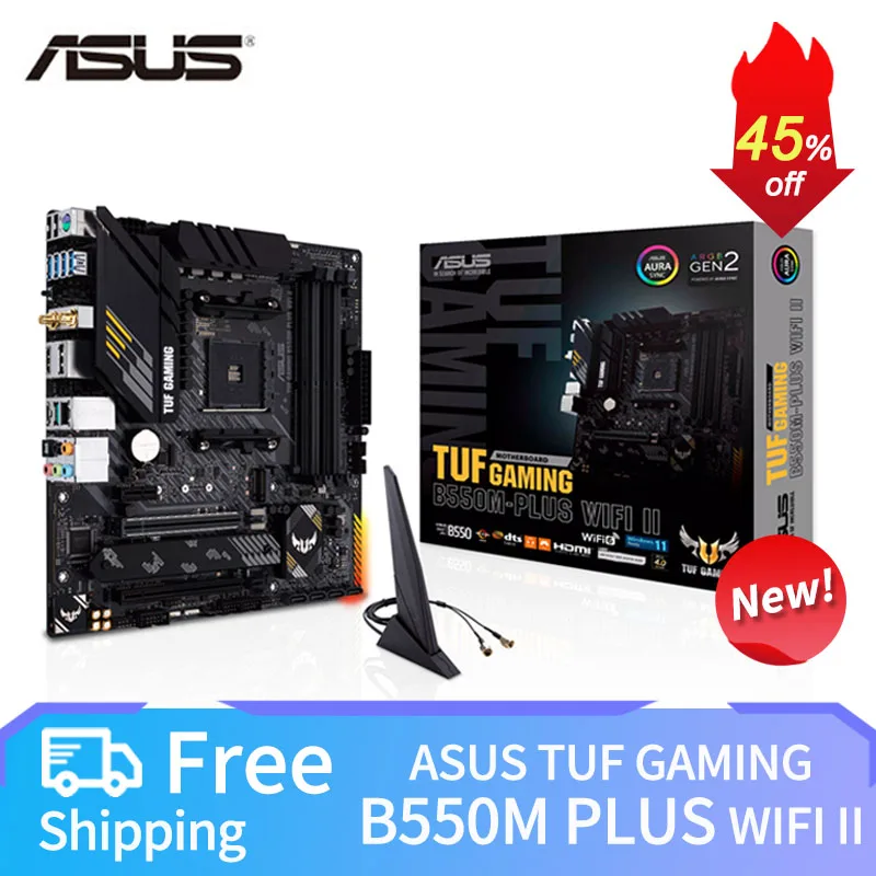Nova Placa-Mãe B550M ASUS TUF GAMING B550M PLUS WIFI II Micro-ATX B550M ...