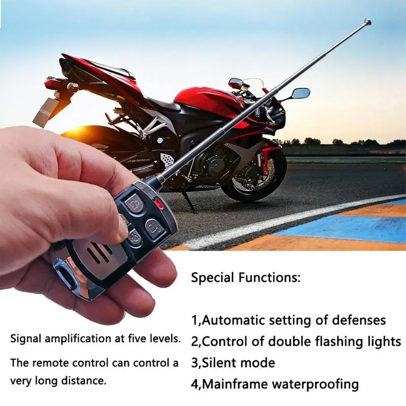 Motorcycle Alarm Anti-Theft Alarm With Remote Control Vehicle Alert ...