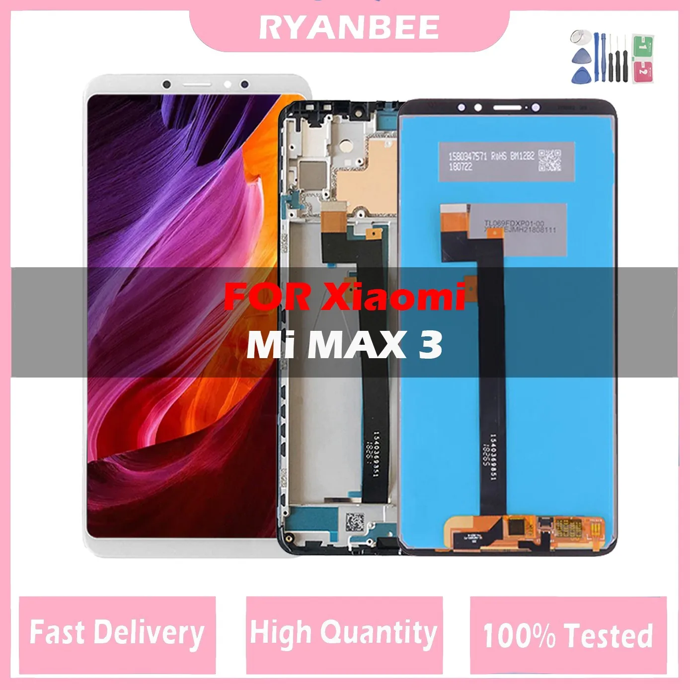 100-testado-lcd-original-6-91-para-xiaomi-max3-display-lcd-digitador ...